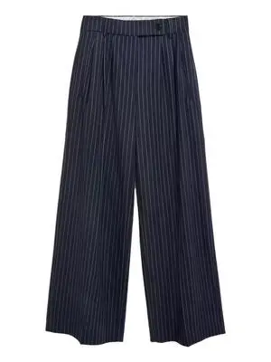 ARMEDANGELS Kaayua Pinstripe Pattern Trousers - Blue