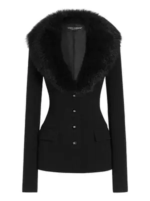 Dolce & Gabbana Single-breasted Wool Jacket Blazers - Black