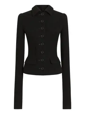 Dolce & Gabbana Single-breasted Wool Jacket Collection - Black