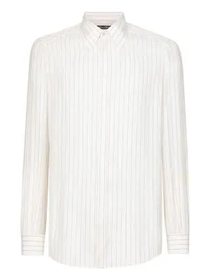 Dolce & Gabbana Striped Poplin Martini-fit Shirt Shirts - Multicolor
