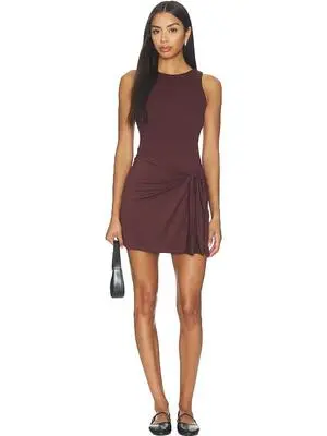 Beyond Yoga Serene Jersey Flex Wrap Mini Dress In . Also - Brown