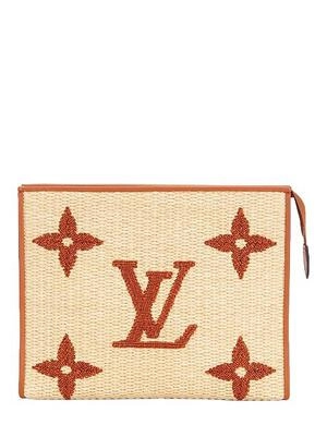 FWRD RENEW Louis Vuitton Monogram Giant Raffia Toiletry Pouch 26 - Neutral