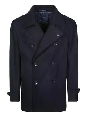 Tagliatore Double-breasted Pea Coat - Blue