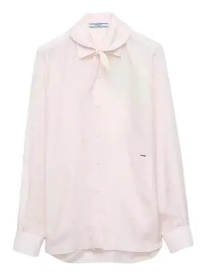Prada Silk Poplin Shirt - Pink