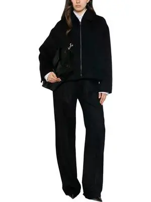 Fendi Zip-up Patch Pocket Jacket - Black