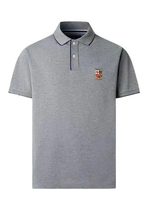 HACKETT LONDON Heritage Lrc Embroidered Polo Shirt - Grey
