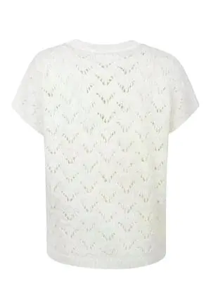 Fabiana Filippi Open-knit Sequin-embellished Top - White