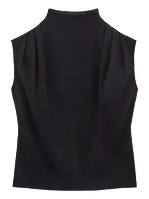 Ba&sh Ba&Sh Draped High-Neck Sleeveless Top Blue