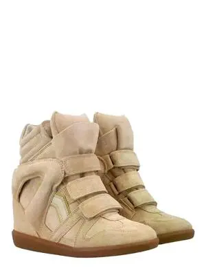 Isabel Marant Étoile Bekett Suede Wedge Sneakers - Neutrals