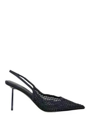 LE SILLA Gilda Crystal-embellished Mesh Slingback Pumps - Blue