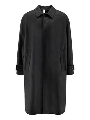HEVO Baia Del Monaco Button-cuff Single-breasted Coat - Black