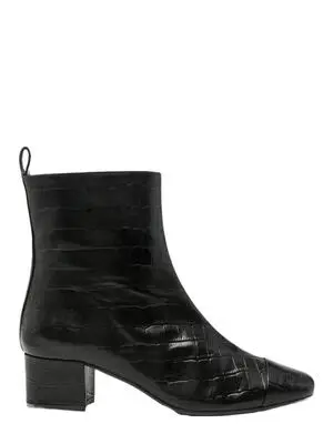 CAREL Leather Ankle Boots - Black