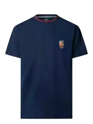 HACKETT LONDON Embroidered-crest T-shirt - Blue