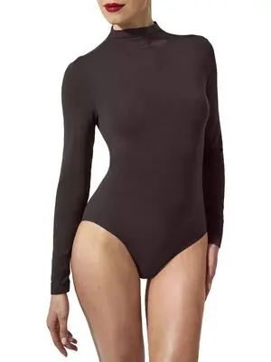 Wolford Skin Contour High-neck Bodysuit - Brown