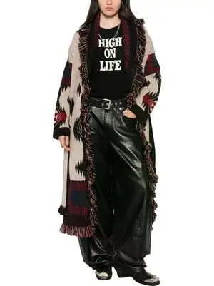 Alanui Fringe-trim Coat - Neutrals