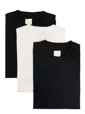 Emporio Armani Logo-patch Cotton T-shirts - Black