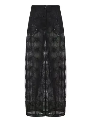 GENNY Sequin-embellished Palazzo Pants - Black