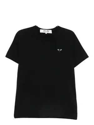 Play Comme Des Garcon Heart-patch T-shirt - Black