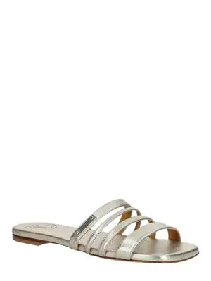 Iceberg Metallic Multi-strap Flat Sandals - Silver