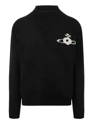 VIVIENNE WESTWOOD Merino Wool Fisherman Jumper - Black