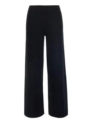P.a.r.o.s.h Knitted Wide-leg Palazzo Pants - Black