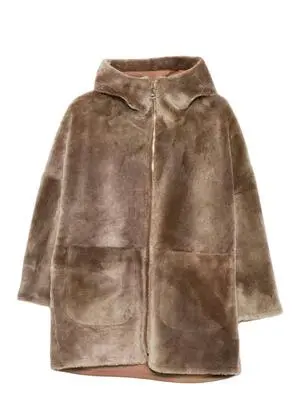 MANZONI 24 Hooded Coat - Brown