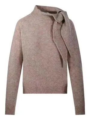 ROBERTO COLLINA Tie-neck Sweater - Neutrals