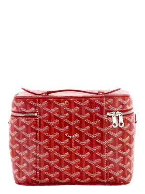 Goyard Muse Vanity Case In Coated Canvas - Red