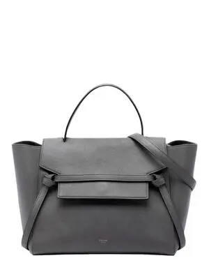 Celine 2017 Mini Grained Calfskin Belt Bag Satchel - Grey