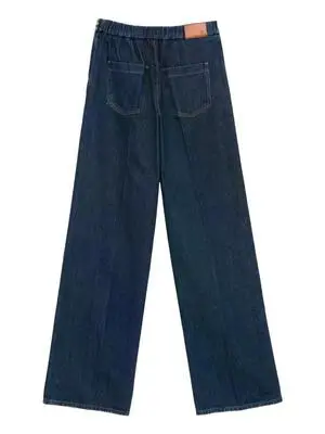 FORTE_FORTE Pressed Crease Wide-leg Jeans - Blue
