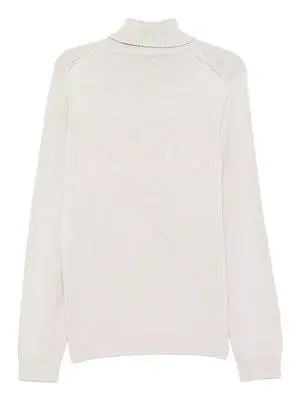 ROBERTO COLLINA Roll Neck Wool Sweater - Neutrals
