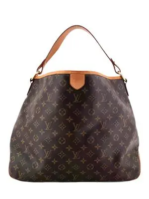 LOUIS VUITTON Delightful Handbag Monogram Canvas Mm Hobo Bag - Brown