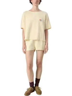 AMERICAN VINTAGE American Vintage Atubay Raw-Cut Graphic-Print T-Shirt