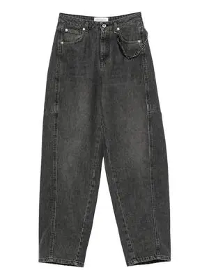 ERMANNO FIRENZE Chain-link Wide-leg Jeans - Grey