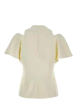 Federica Tosi Cold-shoulder Blouse With Back Zip - Neutrals