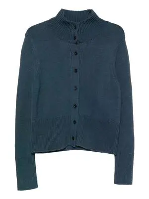 HUGENBERG Derbe Waffle-knit Cardigan - Blue