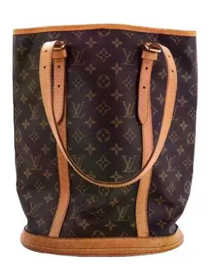 LOUIS VUITTON Monogram Canvas Gm Bucket Bag - Brown