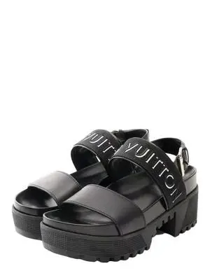LOUIS VUITTON Laurie Line Heeled Sandals - Black