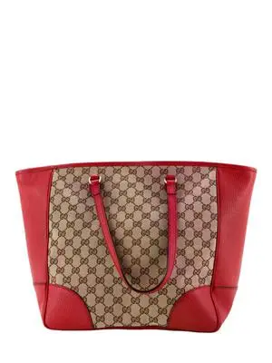 Gucci Bree Gg Canvas With Leather Medium Tote Bag - Brown