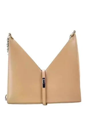 Givenchy Cut Out Leather Small Shoulder Bag - Neutrals