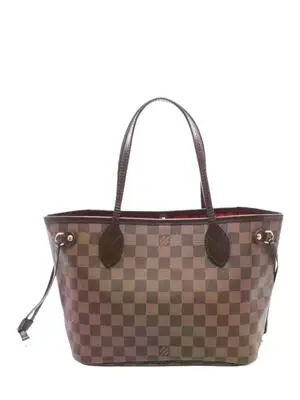 LOUIS VUITTON 2011 Pm Neverfull Damier Ebene Canvas Tote Bag - Brown