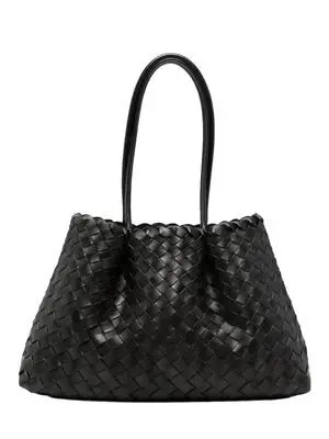 ELLEME Medium Dimple Woven Tote Bag - Black