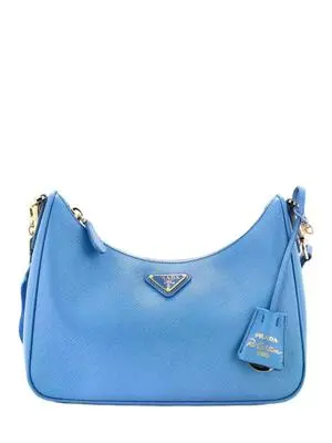 Prada Re-edition 2005 Shoulder Bag Saffiano Leather Small Crossbody Bag Blue
