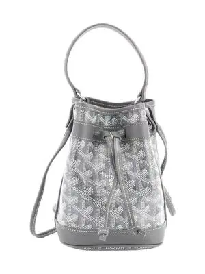 Goyard Petit Flot Coated Canvas Mini Bucket Bag - Grey