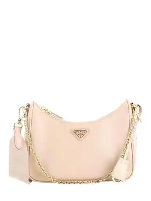 Prada Re-edition 2005 Shoulder Bag In Saffiano Leather - Neutrals