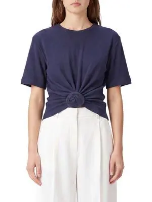 Magda Butrym Knot Detailed T-shirt - Black