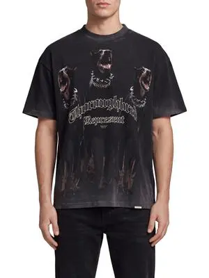 REPRESENT Relaxed Fit Graphic Print Cotton T-shirt - Black
