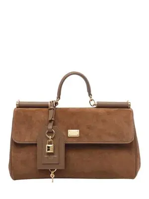 Dolce & Gabbana Suede Handbag - Camel