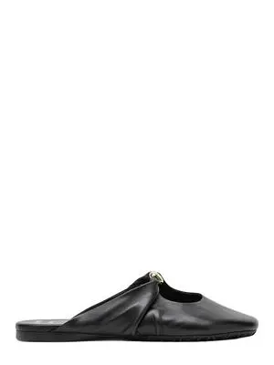 Loewe Leather Heeled Mules - Black