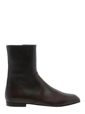 Khaite Zip-up Ankle Boots - Brown